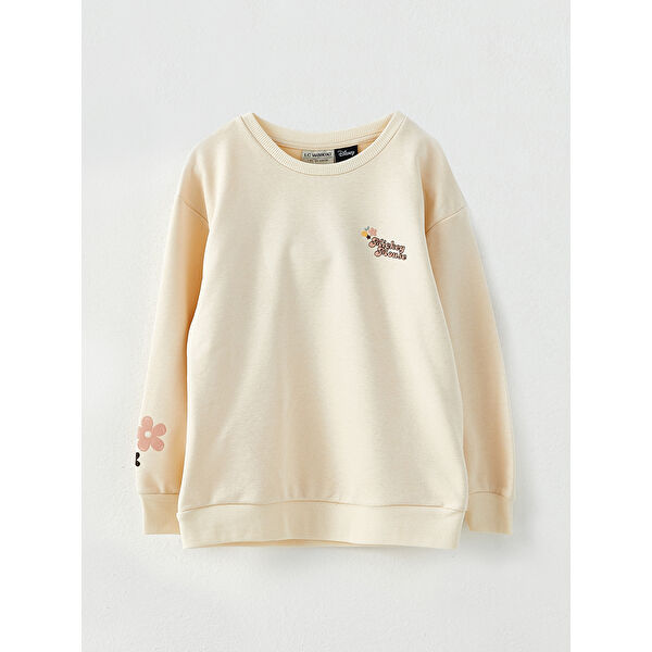 Bisiklet Yaka Mickey Mouse Baskılı Uzun Kollu Kız Çocuk Sweatshirt Bisiklet Yaka Mickey Mouse Baskılı Uzun Kollu Kız Çocuk Sweatshirt