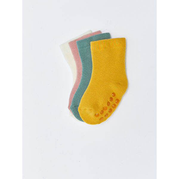 Basic Kız Bebek Havlu Soket Çorap 4'lü