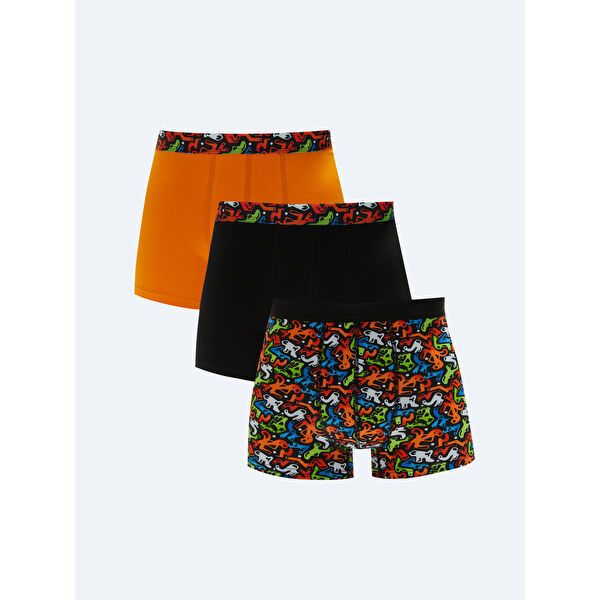 Standart Kalıp Esnek Kumaş Erkek Boxer 3'lü Standart Kalıp Esnek Kumaş Erkek Boxer 3'lü
