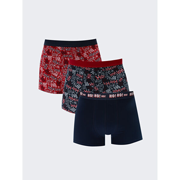Standart Kalıp Esnek Kumaş Erkek Boxer 3'lü Standart Kalıp Esnek Kumaş Erkek Boxer 3'lü