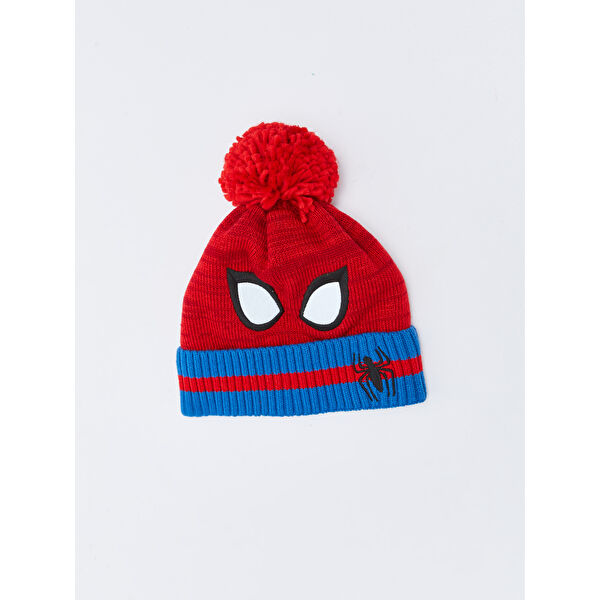Spiderman Lisanslı Ponponlu Erkek Çocuk Triko Bere Spiderman Lisanslı Ponponlu Erkek Çocuk Triko Bere