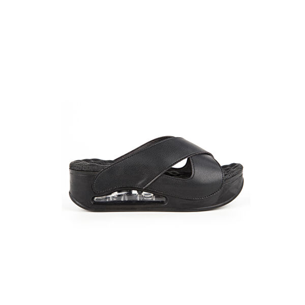 Muya Çapraz Bantlı Kalın Taban Kadın Terlik