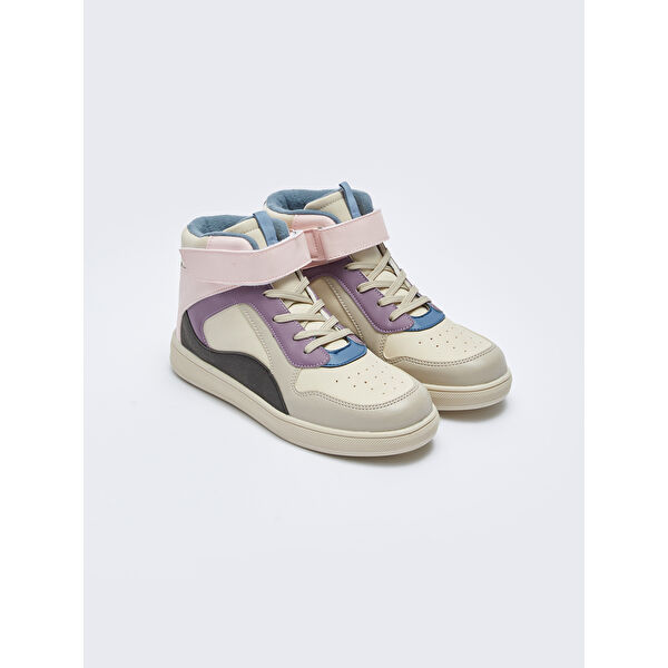 Cırt Cırtlı Renk Bloklu Kız Çocuk Bilekli Spor Ayakkabı Cırt Cırtlı Renk Bloklu Kız Çocuk Bilekli Spor Ayakkabı