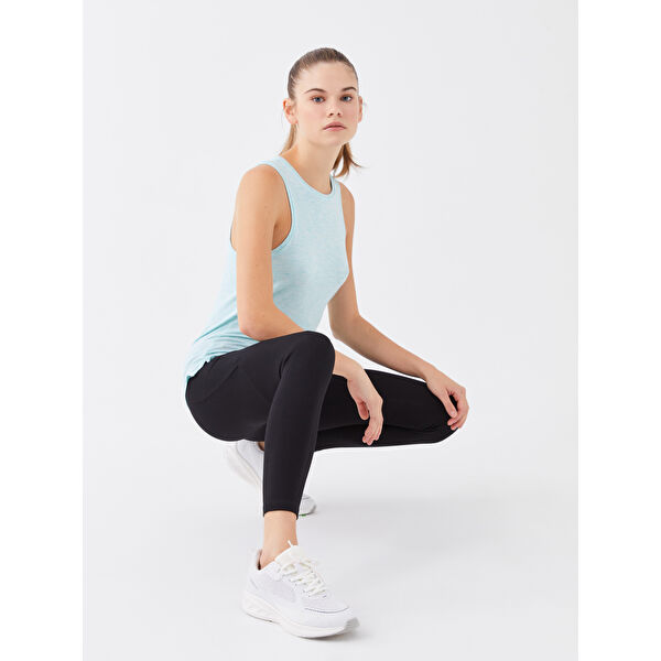 Beli Yazı Şeritli Kadın Tayt