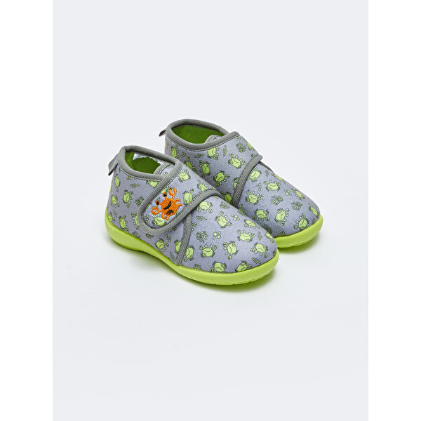 Baskılı Cırt Cırtlı Erkek Çocuk Panduf