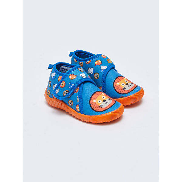 Baskılı Cırt Cırtlı Erkek Bebek Panduf