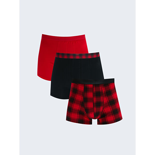Standart Kalıp Esnek Kumaş Erkek Boxer 3'lü Standart Kalıp Esnek Kumaş Erkek Boxer 3'lü