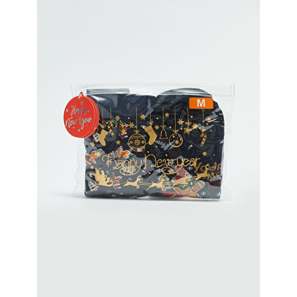 Yılbaşı Temalı Erkek Boxer ve Çorap