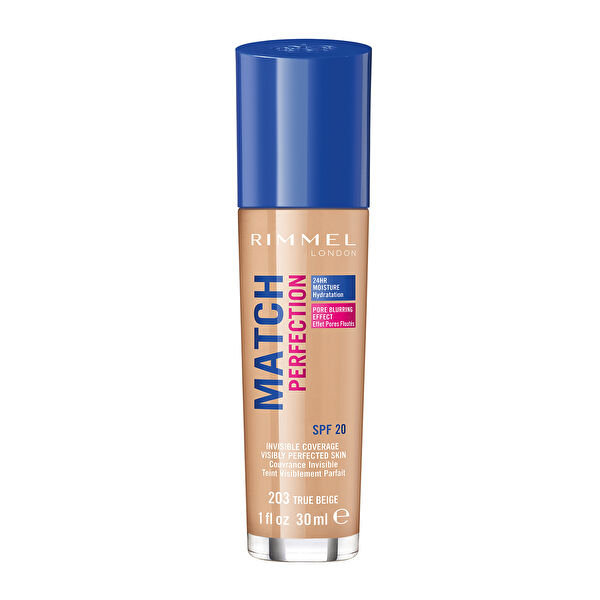 Rimmel London Fondöten Match Perfection 203 True Beige Rimmel London Fondöten Match Perfection 203 True Beige