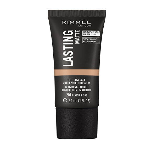 Rimmel London Fondöten Lasting Matte 201 Classic Bej 30ml Rimmel London Fondöten Lasting Matte 201 Classic Bej 30ml
