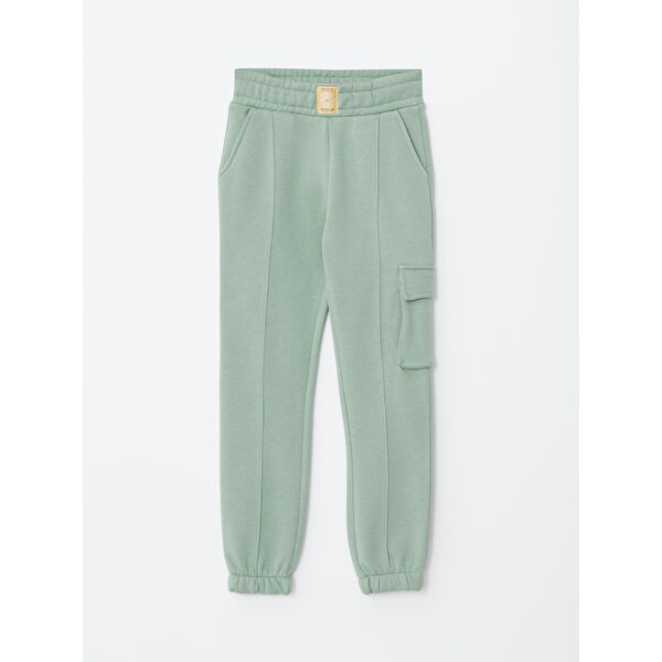 Beli Lastikli Basic Kız Çocuk Jogger Eşofman Altı Beli Lastikli Basic Kız Çocuk Jogger Eşofman Altı