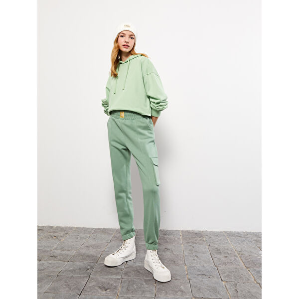 Beli Lastikli Baskılı Kadın Jogger Eşofman Altı Anne Kız Kombini