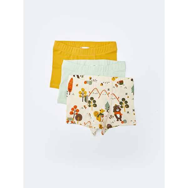 Beli Lastikli Erkek Bebek Boxer 3'lü