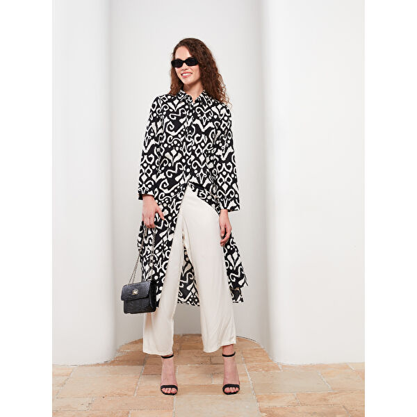 Beli Lastikli Rahat Kalıp Düz Viskon Kadın Pantolon Beli Lastikli Rahat Kalıp Düz Viskon Kadın Pantolon