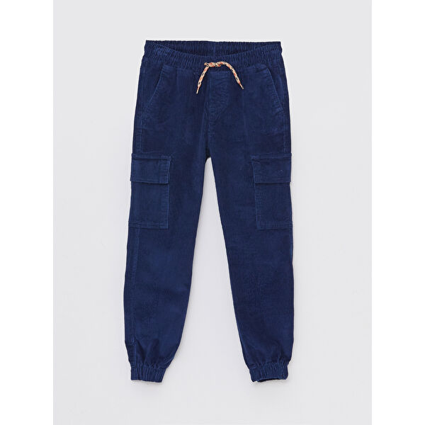 Beli Lastikli Basic Kadife Erkek Çocuk Jogger Pantolon Beli Lastikli Basic Kadife Erkek Çocuk Jogger Pantolon