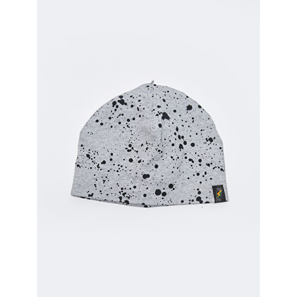 Etiket Baskılı Erkek Çocuk Bere