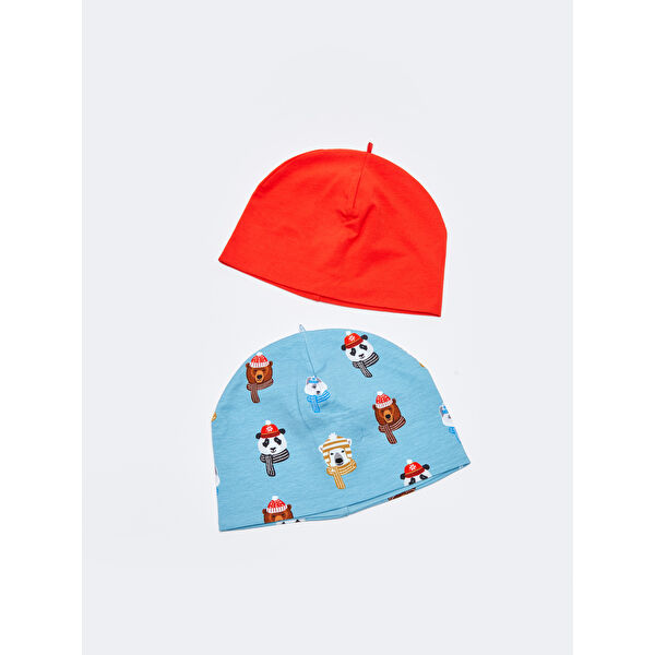 Baskılı Erkek Çocuk Bere 2'li