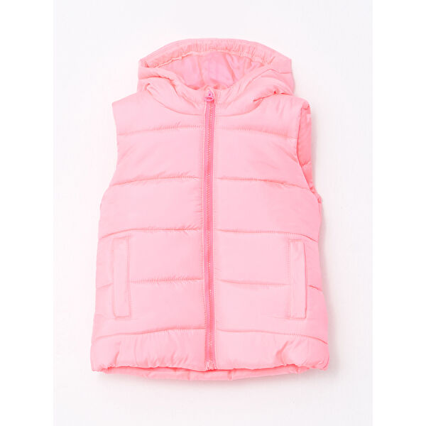 Kapüşonlu Basic Kız Çocuk Şişme Yelek