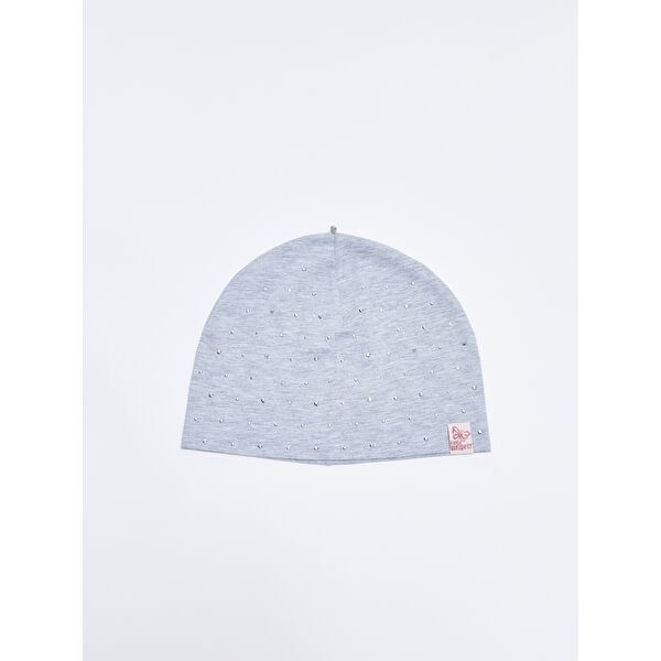 Etiket Baskılı Kız Çocuk Bere