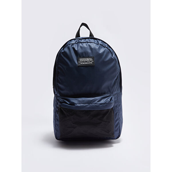 Etiket Baskılı Erkek Sırt Çantası