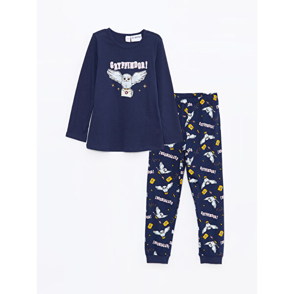 Bisiklet Yaka Harry Potter Baskılı Uzun Kollu Kız Çocuk Pijama Takımı Bisiklet Yaka Harry Potter Baskılı Uzun Kollu Kız Çocuk Pijama Takımı