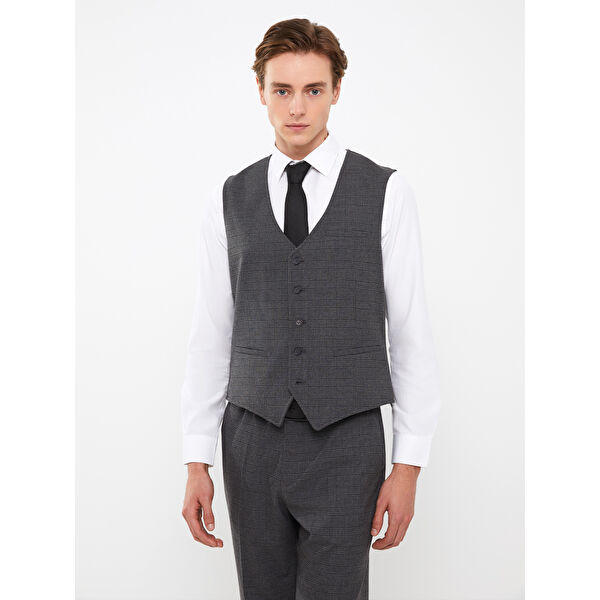 Dar Kalıp Erkek Klasik Yelek