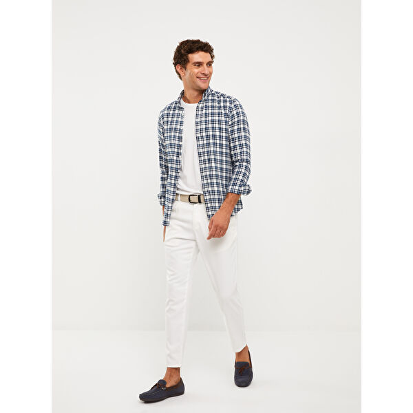 Slim Fit Uzun Kollu Ekose Erkek Gömlek Slim Fit Uzun Kollu Ekose Erkek Gömlek