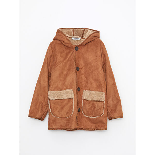 Kapüşonlu Süet Görünümlü Erkek Çocuk Mont Kapüşonlu Süet Görünümlü Erkek Çocuk Mont