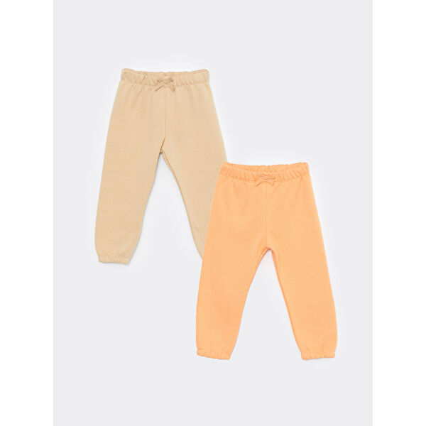 Beli Lastikli Basic Kız Bebek Eşofman Alt 2'li