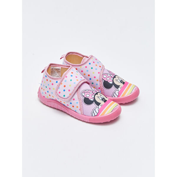 Minnie Mouse Lisanslı Cırt Cırt Kız Çocuk Panduf