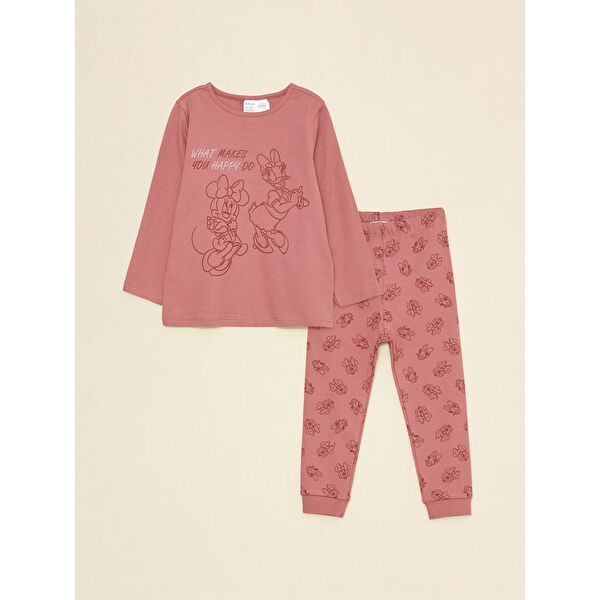 Bisiklet Yaka Uzun Kollu Disney Baskılı Kız Bebek Pijama Takımı Bisiklet Yaka Uzun Kollu Disney Baskılı Kız Bebek Pijama Takımı