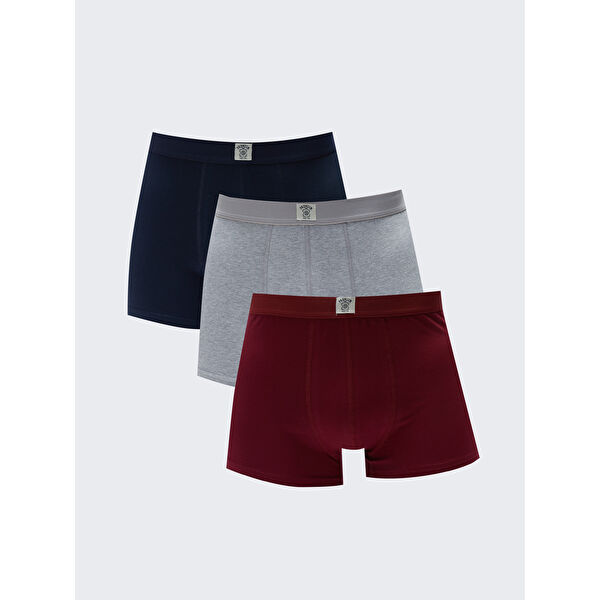 Standart Kalıp Esnek Kumaş Erkek Boxer 3'lü