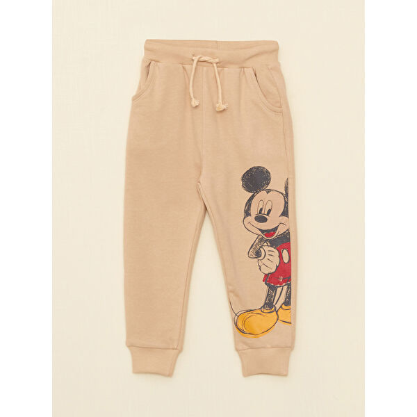 Beli Lastikli Mickey Mouse Baskılı Organik Pamuklu Erkek Bebek Eşofman Alt Beli Lastikli Mickey Mouse Baskılı Organik Pamuklu Erkek Bebek Eşofman Alt