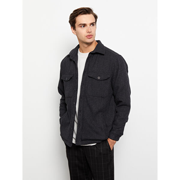 Rahat Kalıp Uzun Kollu Erkek Oduncu Gömlek Ceket Rahat Kalıp Uzun Kollu Erkek Oduncu Gömlek Ceket