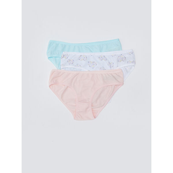 Baskılı Pamuklu Kız Çocuk Külot 3'lü Baskılı Pamuklu Kız Çocuk Külot 3'lü