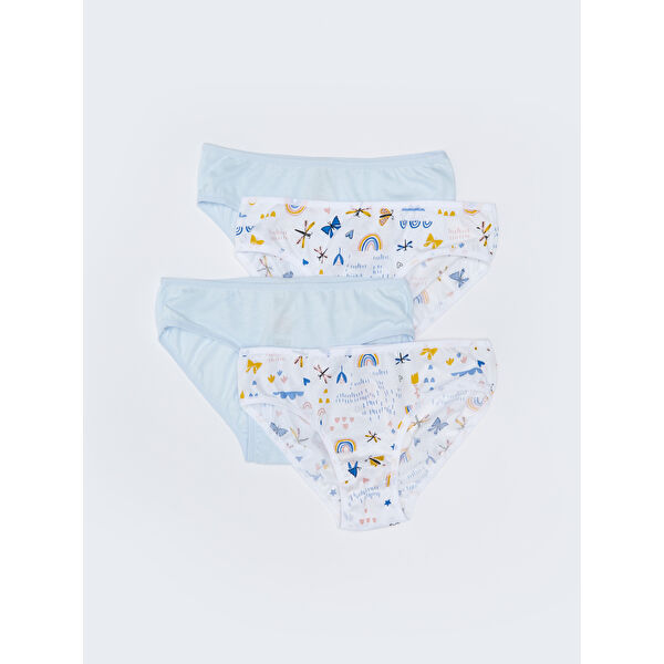 Baskılı Pamuklu Kız Çocuk Külot 4'lü Baskılı Pamuklu Kız Çocuk Külot 4'lü