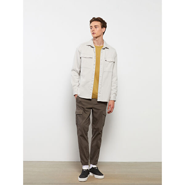 Slim Fit Gabardin Erkek Kargo Pantolon Slim Fit Gabardin Erkek Kargo Pantolon