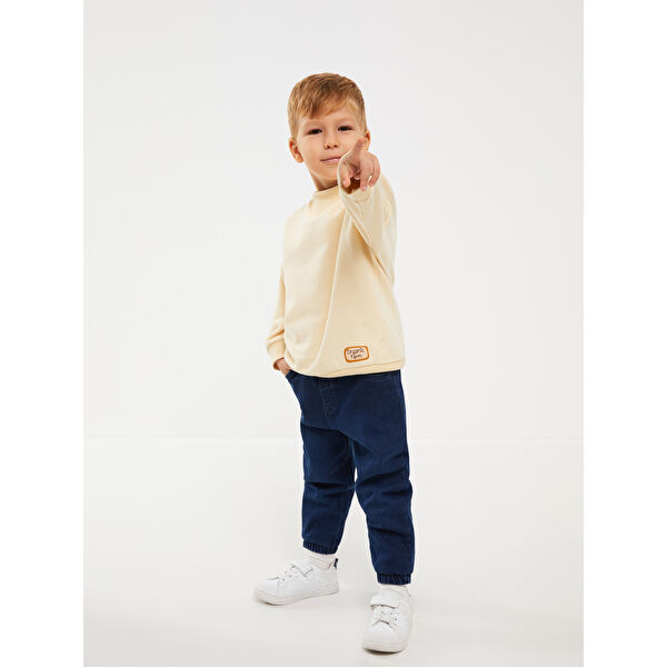 Bisiklet Yaka Uzun Kollu Basic Erkek Bebek Sweatshirt Bisiklet Yaka Uzun Kollu Basic Erkek Bebek Sweatshirt