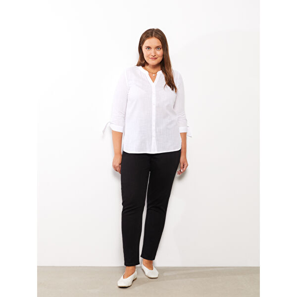 Büyük Beden Mom Fit Düz Cep Detaylı Rodeo Kadın Jean Pantolon Büyük Beden Mom Fit Düz Cep Detaylı Rodeo Kadın Jean Pantolon