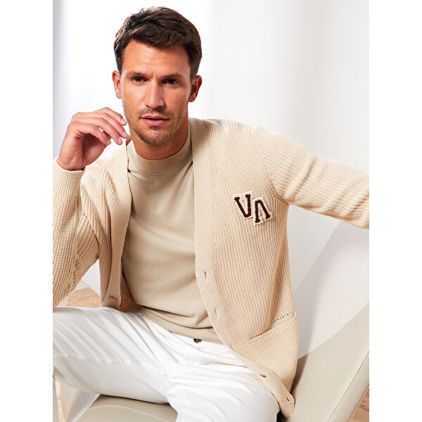 Slim Fit Şal Yaka Erkek Triko Hırka Slim Fit Şal Yaka Erkek Triko Hırka