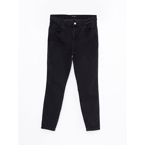 Büyük Beden Skinny Fit Düz Kadın Jean Pantolon Büyük Beden Skinny Fit Düz Kadın Jean Pantolon