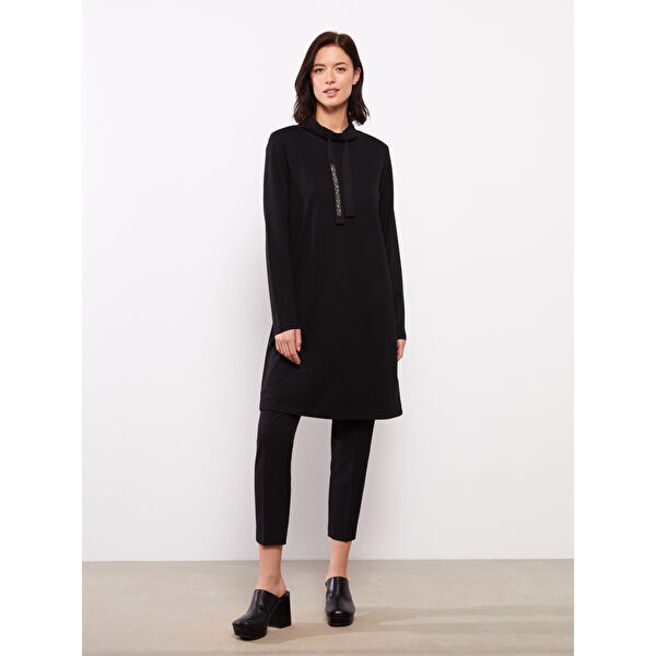 Keşiş Yaka Düz Uzun Kollu Kadın Tunik Keşiş Yaka Düz Uzun Kollu Kadın Tunik