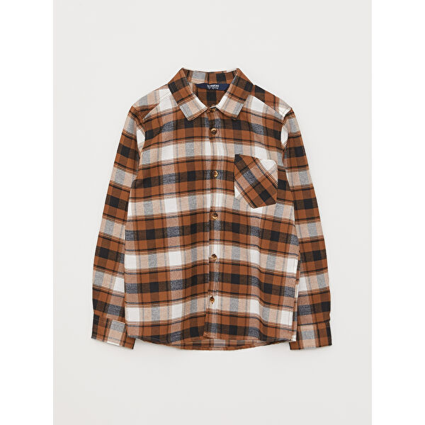 Ekose Uzun Kollu Gabardin Erkek Çocuk Gömlek