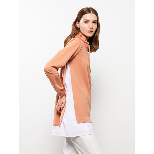 Keşiş Yaka Düz Uzun Kollu Kadın Tunik Keşiş Yaka Düz Uzun Kollu Kadın Tunik