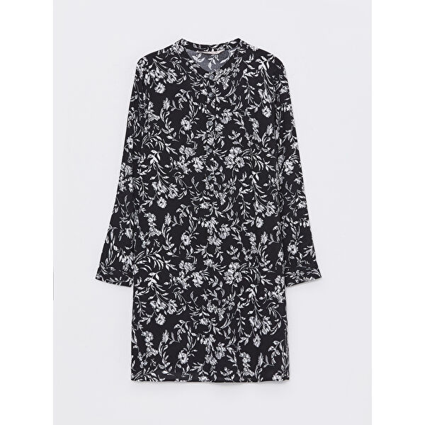 Hakim Yaka Desenli Uzun Kollu Gabardin Kadın Tunik Hakim Yaka Desenli Uzun Kollu Gabardin Kadın Tunik