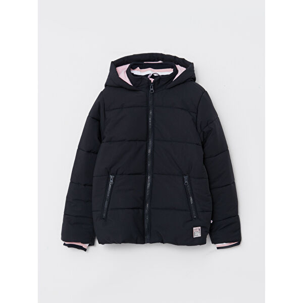 Kapüşonlu Basic Kız Çocuk Şişme Mont