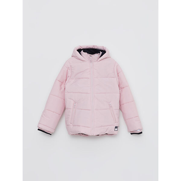 Kapüşonlu Basic Kız Çocuk Şişme Mont