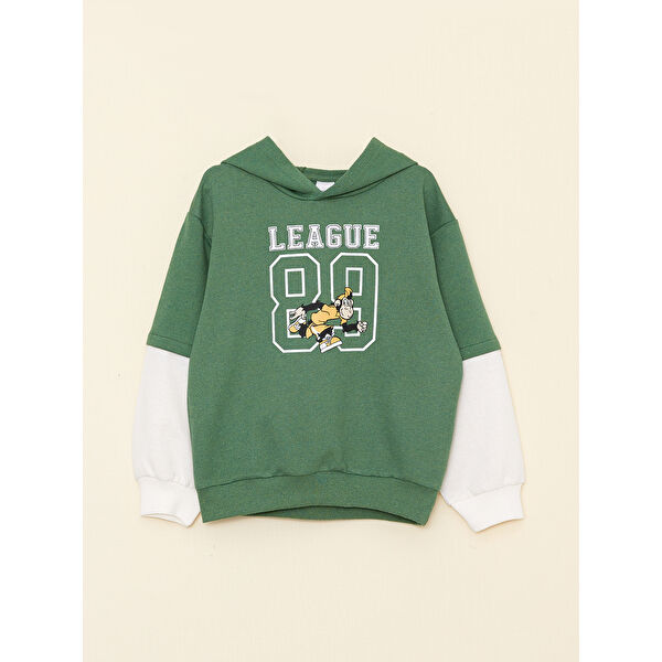 Kapüşonlu Nostaljik Maymun Baskılı Uzun Kollu Erkek Çocuk Sweatshirt Kapüşonlu Nostaljik Maymun Baskılı Uzun Kollu Erkek Çocuk Sweatshirt