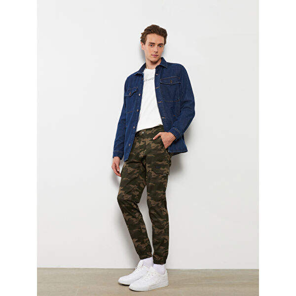 Slim Fit Gabardin Erkek Kargo Pantolon Slim Fit Gabardin Erkek Kargo Pantolon