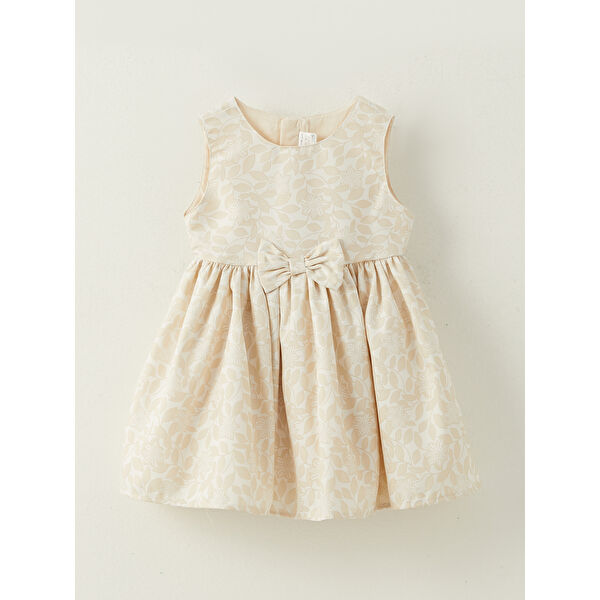 Bisiklet Yaka Desenli Kız Bebek Elbise